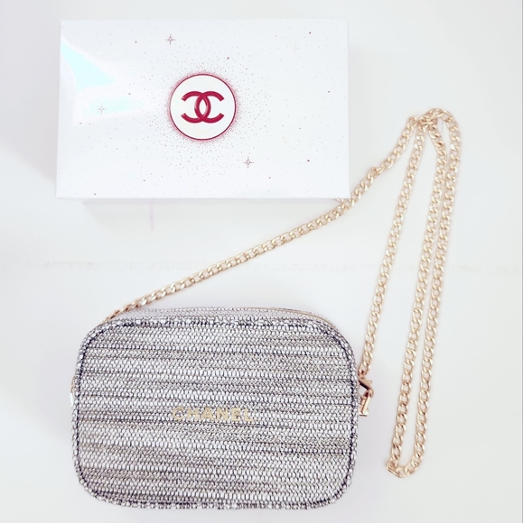 Bags | Signature Gray Makeup Cosmetic Bag | Poshmark